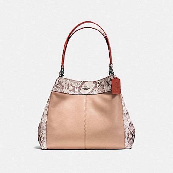 Coach | Bags | Coach Pink And Snake Print Shoulder Bag | Poshmark